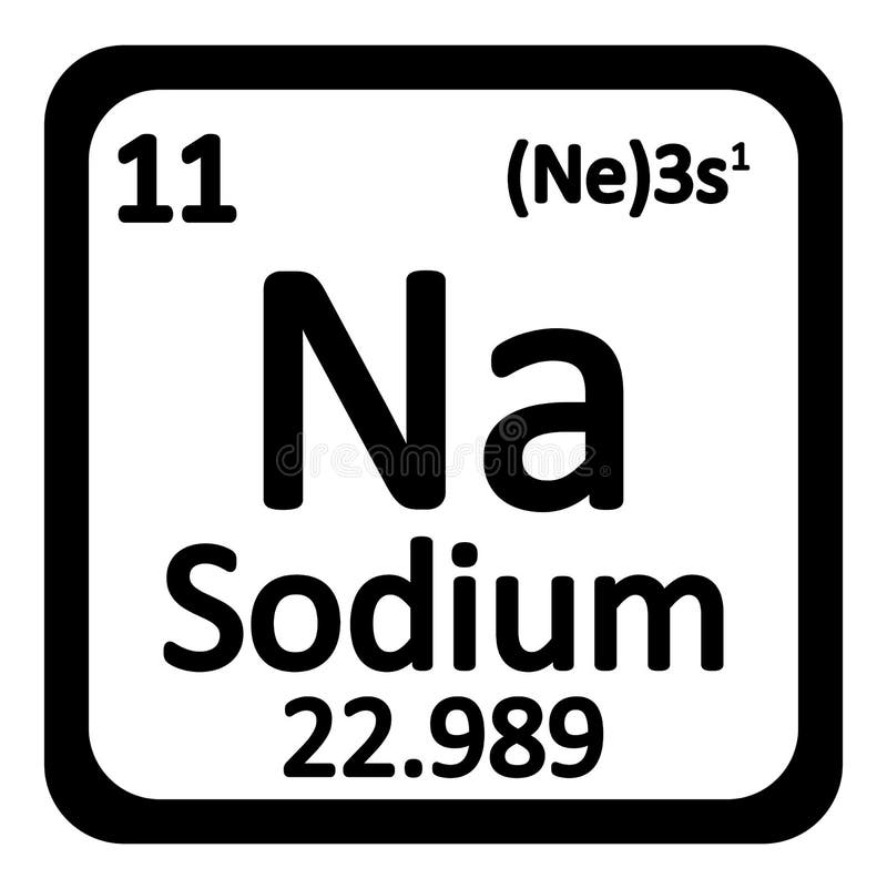 Periodic Table Element Sodium Icon. Stock Illustration - Illustration ...