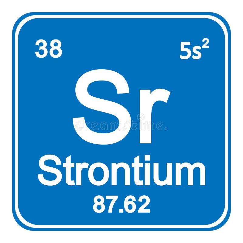 Periodic Table Element Strontium Icon. Stock Illustration ...