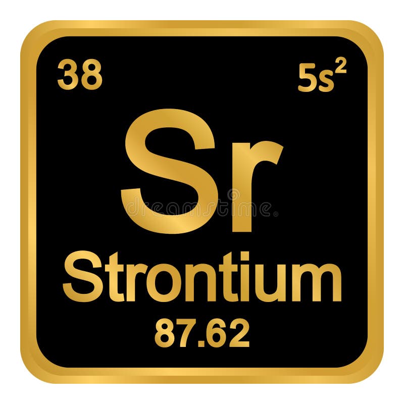Periodic Table Element Strontium Icon. Stock Illustration ...