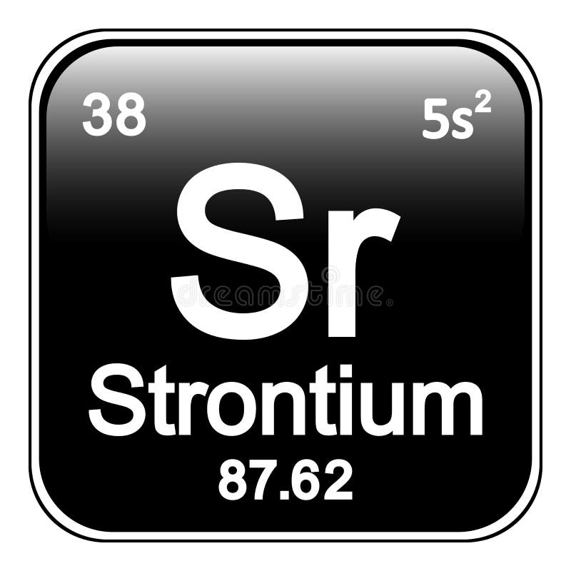 Element of Strontium with Magnifying Glass Stock Illustration ...