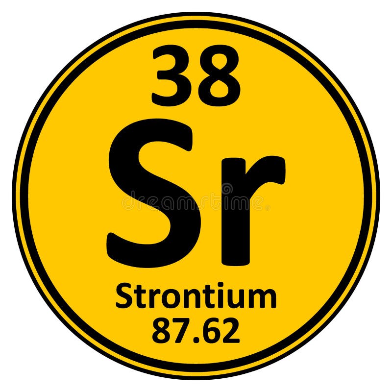 Periodic Table Element Strontium Icon Stock Illustration - Illustration ...