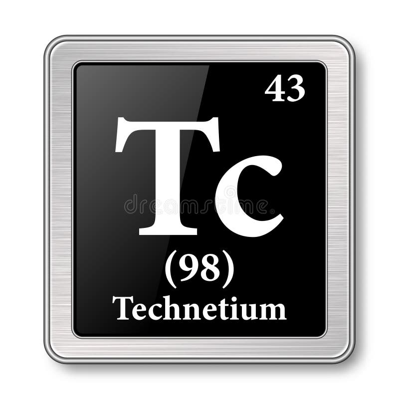 Technetium Symbol. Sign Technetium with Atomic Number and Atomic Weight ...