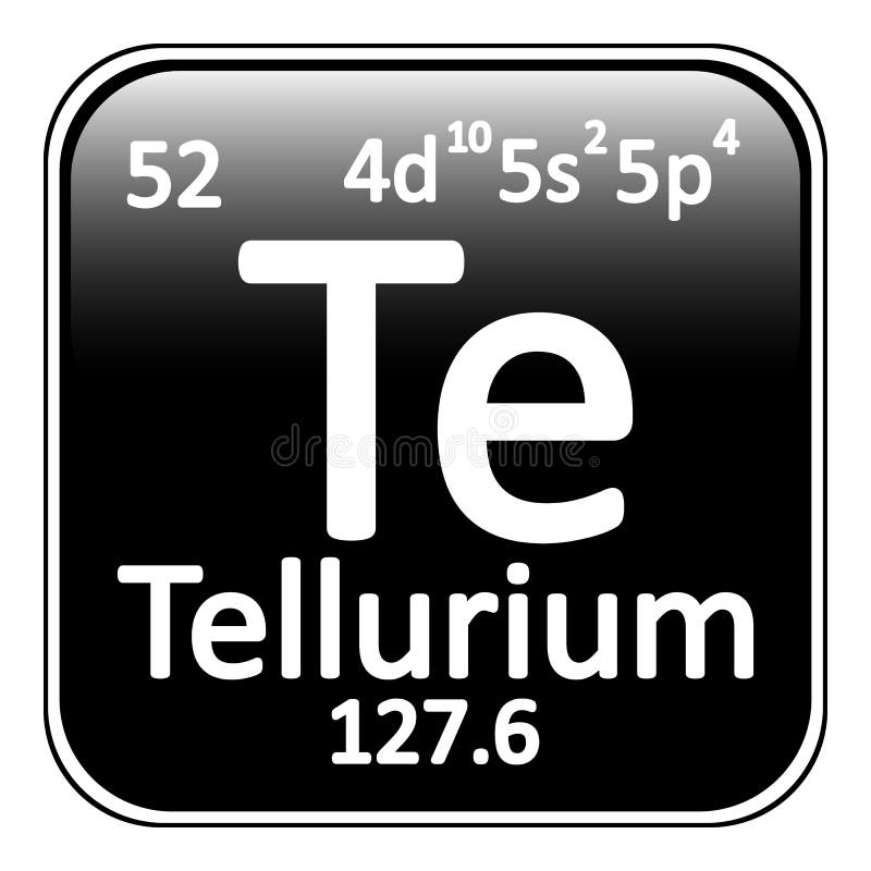 Periodic Table Element Tellurium Icon. Stock Illustration ...