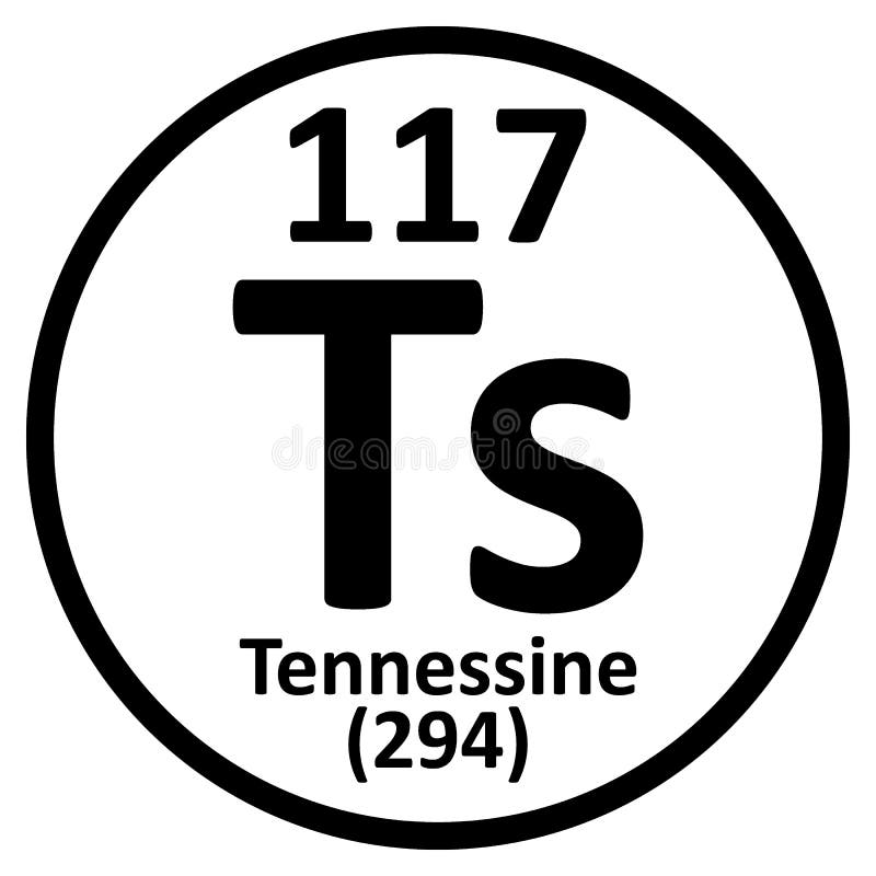 Periodic Table Element Tennessine Icon Stock Illustration ...