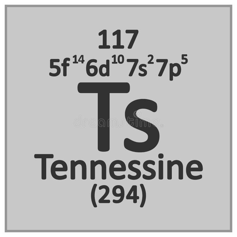 Periodic Table Element Tennessine Icon Stock Illustration ...