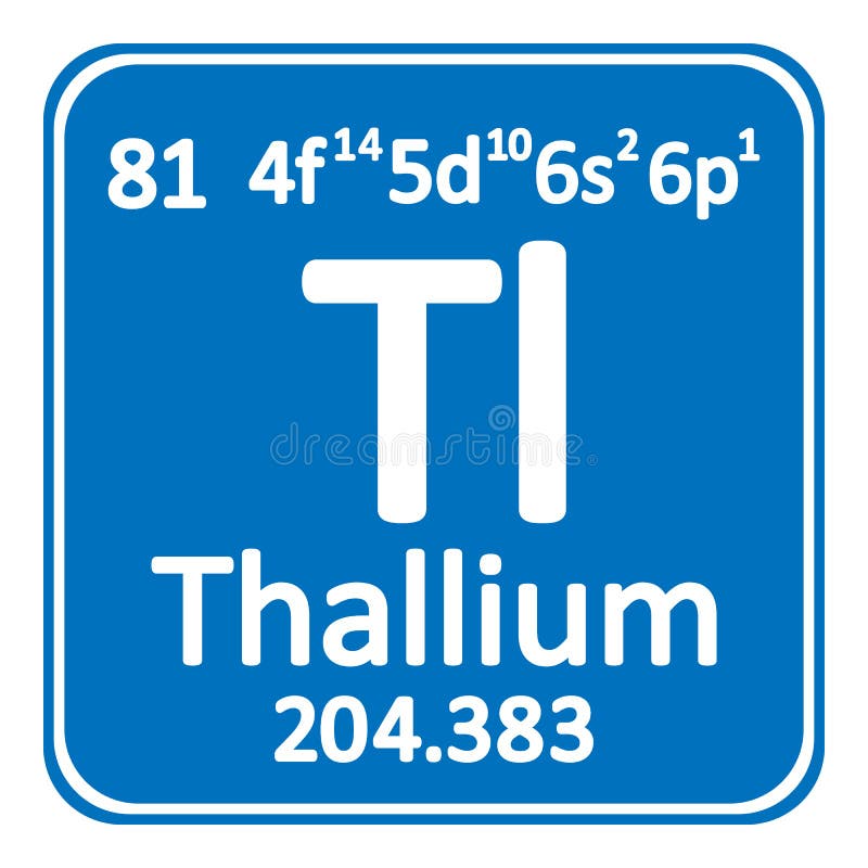 Periodic Table Element Thallium Icon. Stock Illustration - Illustration ...