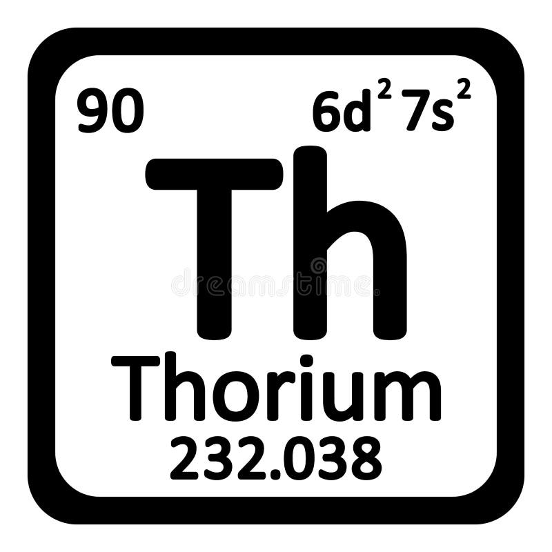 Periodic Table Element Thorium Icon. Stock Illustration - Illustration ...