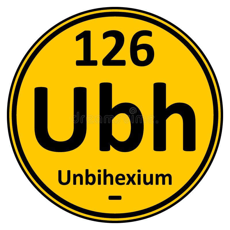 Periodic Table Element Unbihexium Icon Stock Illustration ...