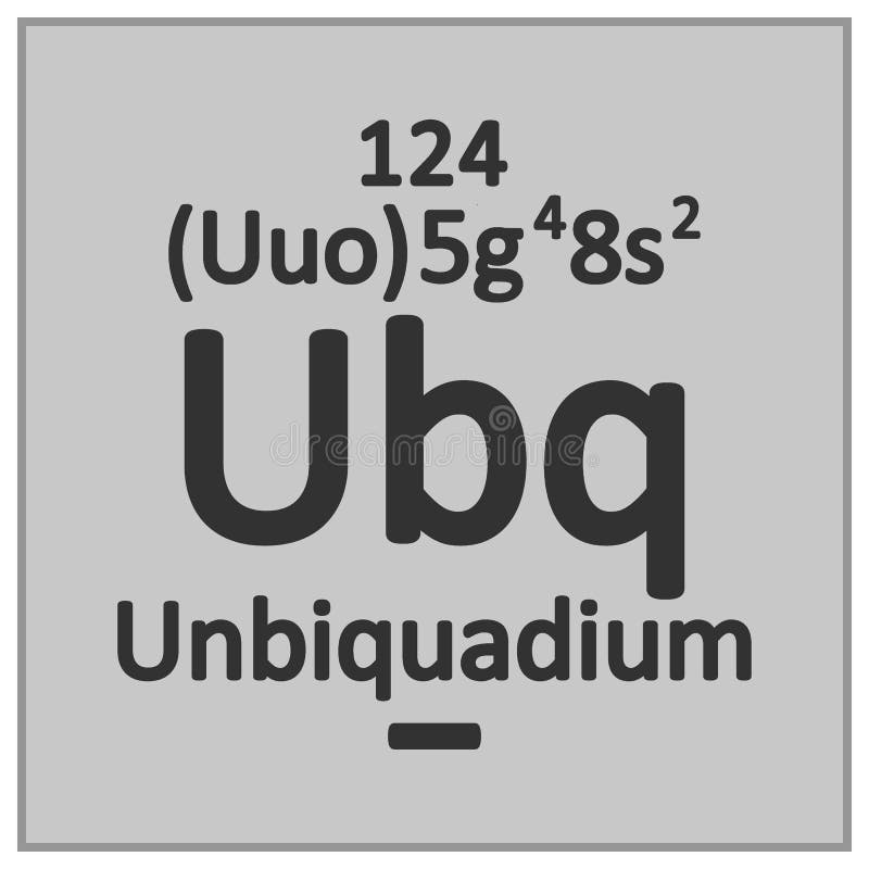 Periodic Table Element Unbiquadium Icon Stock Illustration ...