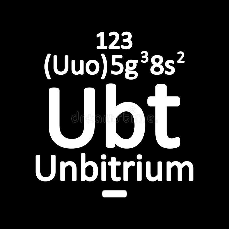 Periodic Table Element Unbitrium Icon. Stock Illustration ...