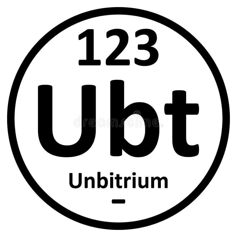 Periodic Table Element Unbitrium Icon Stock Illustration - Illustration ...