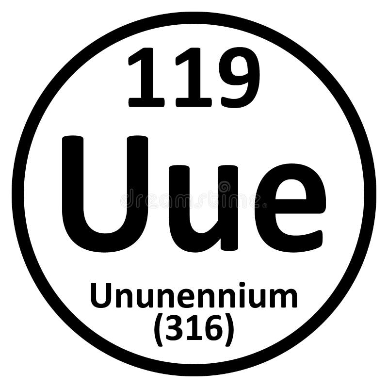 Periodic Table Element Ununennium Icon Stock Illustration ...