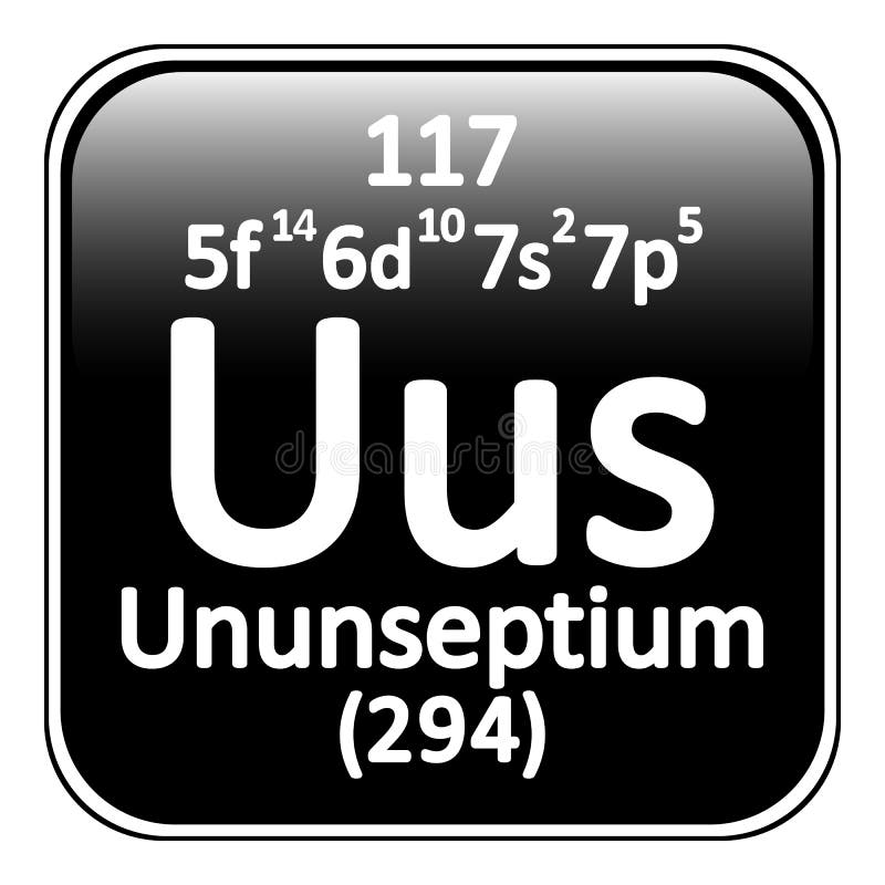 Ununseptium Periodic Table of Elements Stock Illustration ...
