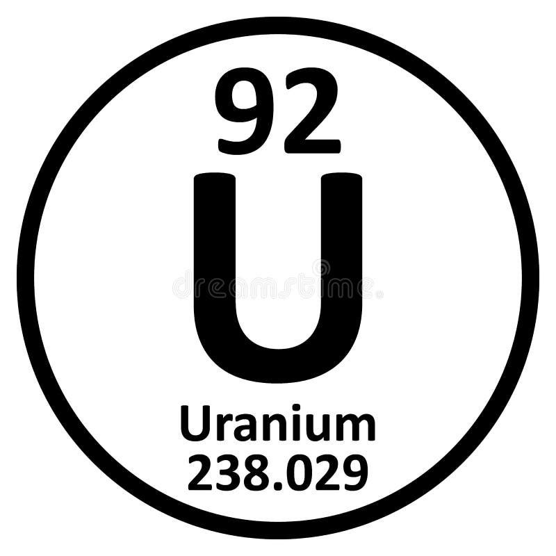 Uranium Icon Vector from Nuclear Energy Concept. Thin Line Illustration of Uranium Editable ...