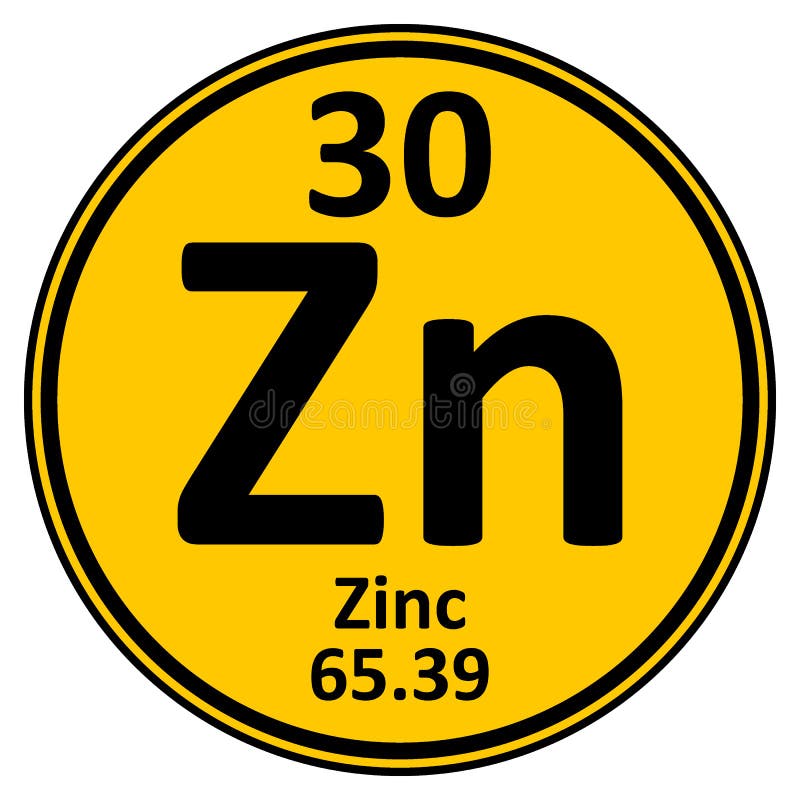 Periodic Table Element Zinc Icon Stock Illustration - Illustration of ...