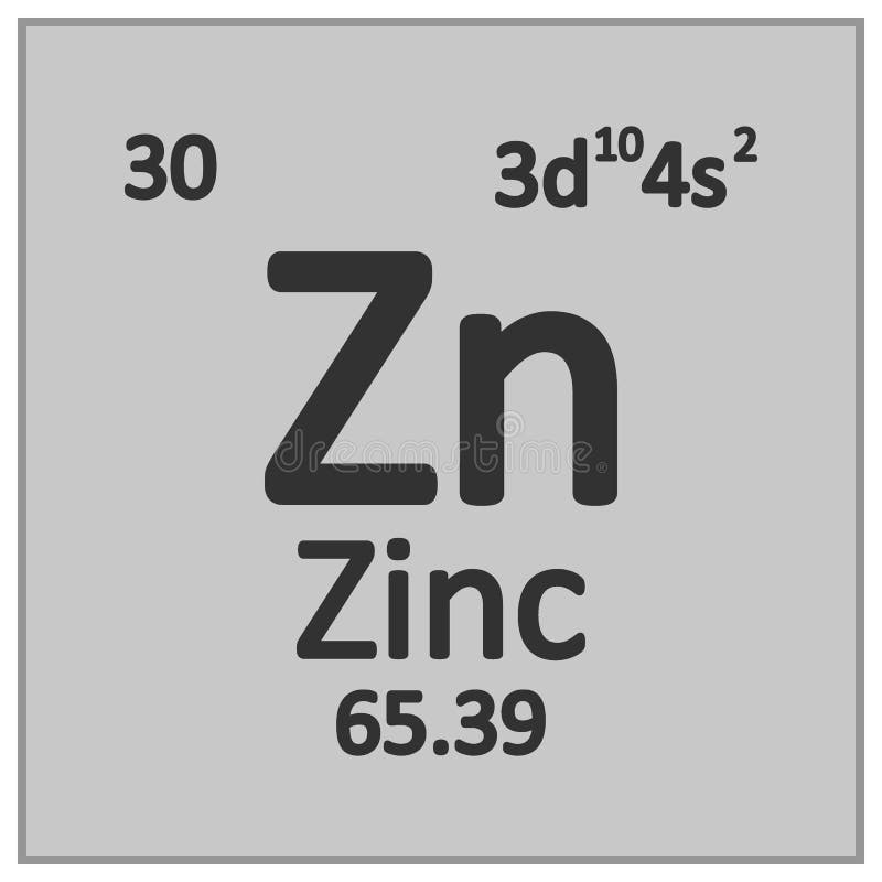 Periodic Table Element Zinc Icon Stock Illustration - Illustration of ...