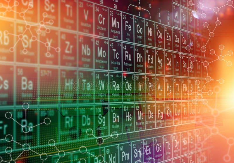 Periodic Table of Elements Abstract Science Concept Stock Illustration ...