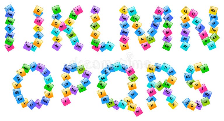 Periodic Table Elements Alphabet Letters Stock Illustrations – 16 ...