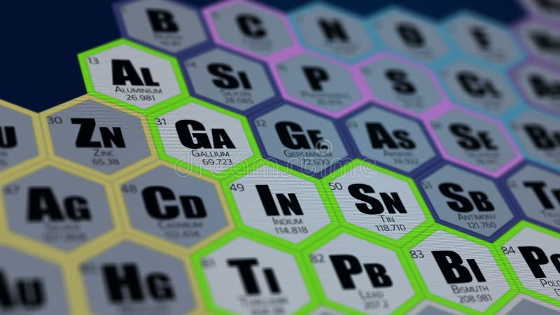 Periodic Table of Elements Animation. Silver Stock Video - Video of ...