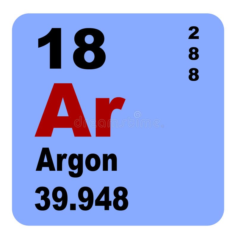 Periodic Table of Elements: Argon Stock Illustration - Illustration of ...
