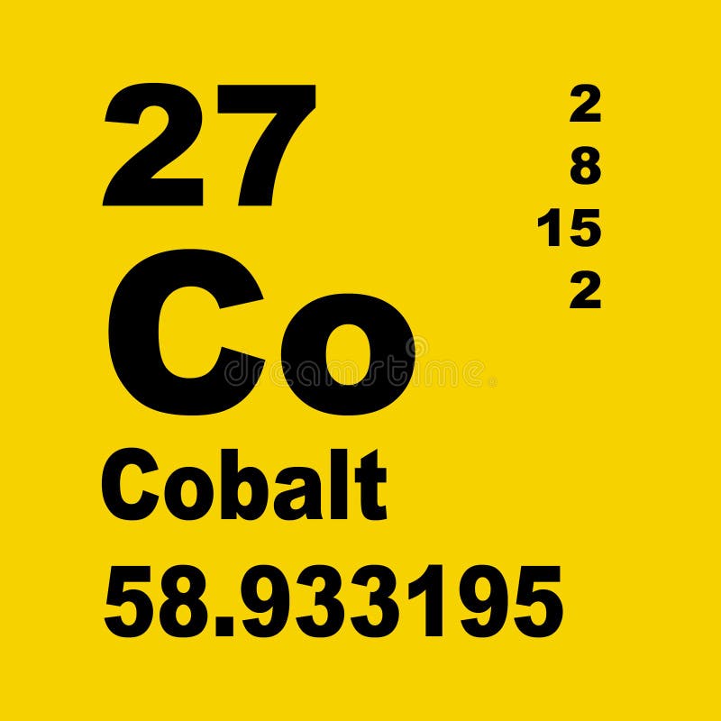 Periodic Table of Elements: Cobalt Stock Illustration - Illustration of ...