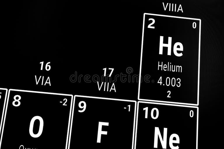 Periodic Table of the Elements: Helium Stock Image - Image of ...