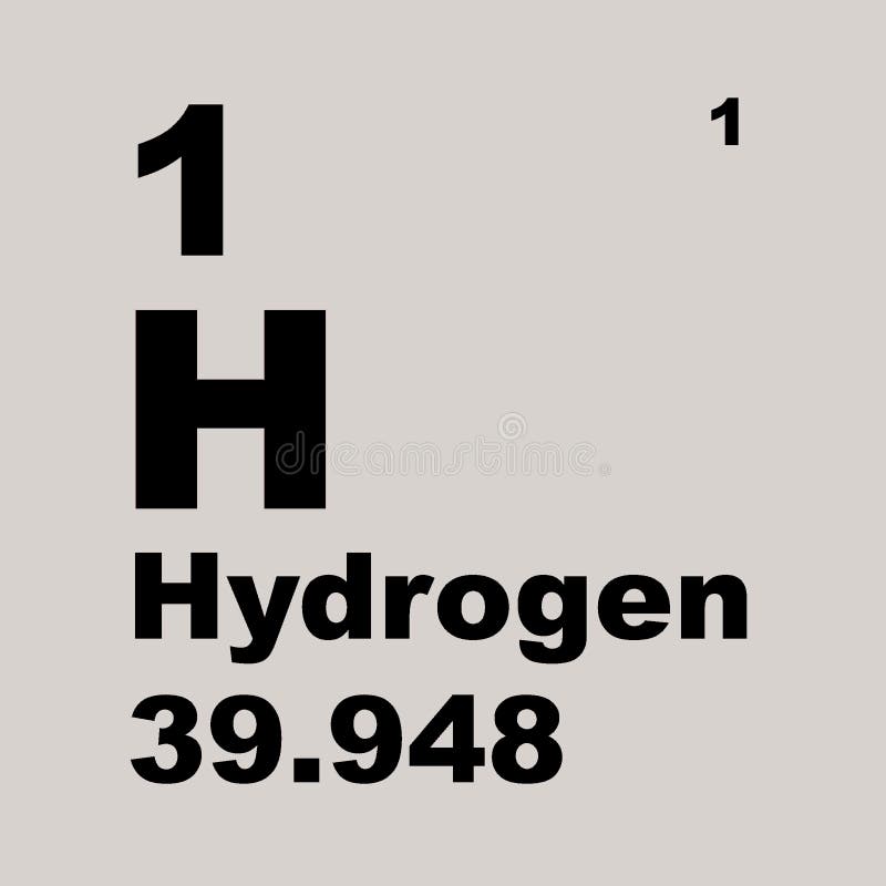 Periodic Table of Elements: Hydrogen Stock Illustration - Illustration ...