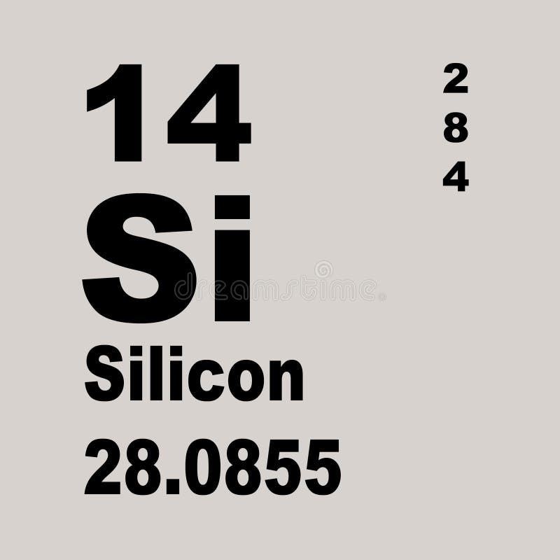 Periodic Table of Elements: Silicon Stock Illustration - Illustration ...