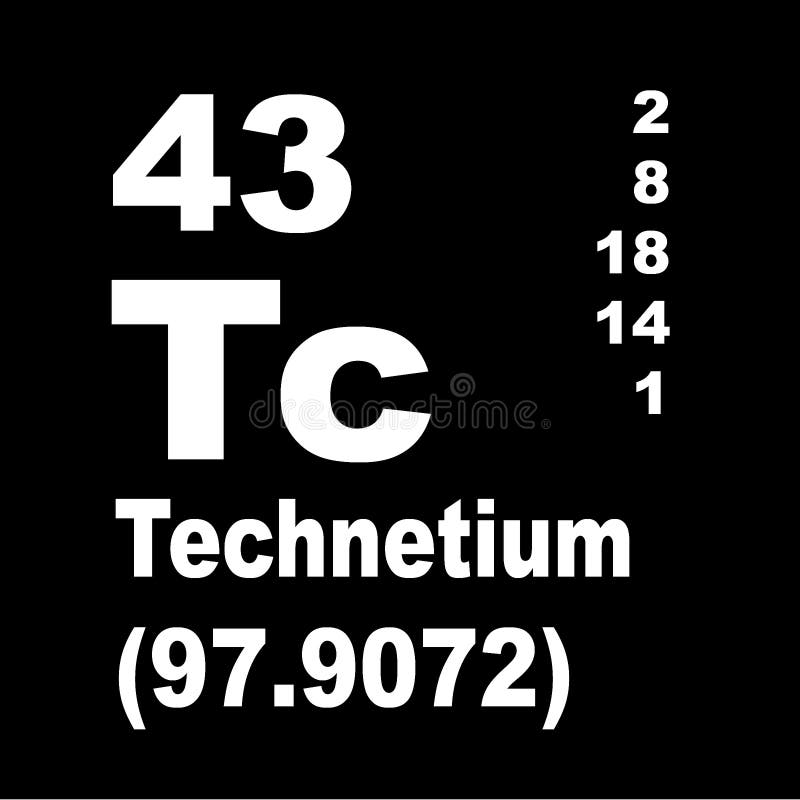Periodic Table of Elements: Technetium Stock Illustration ...