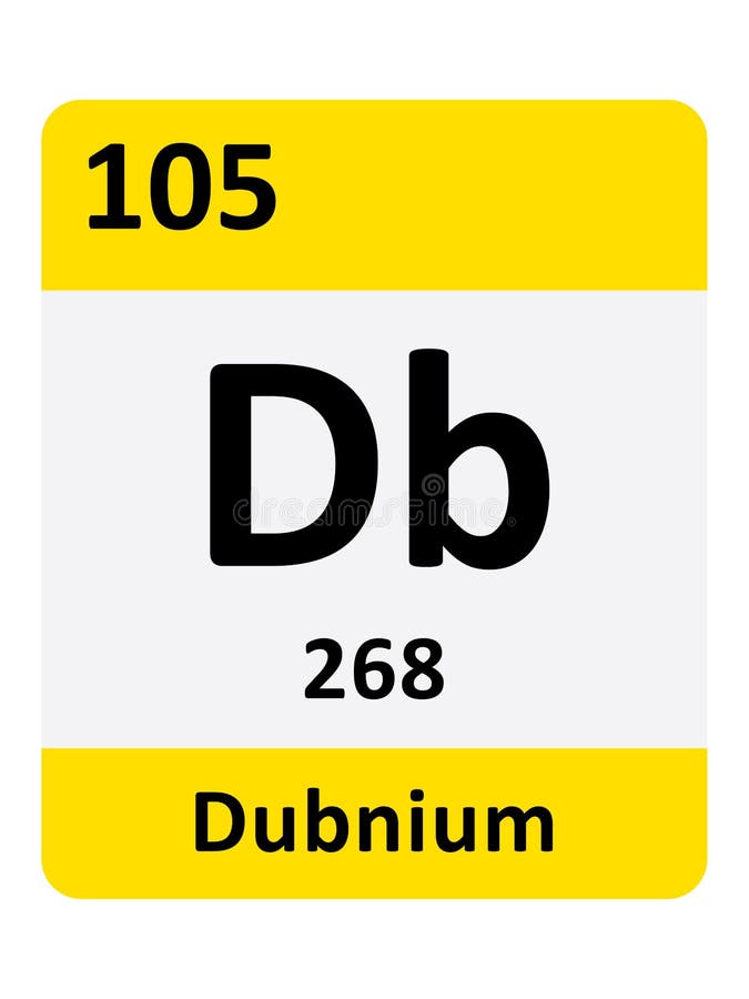 Dubnium Symbol. Sign Dubnium With Atomic Number And Atomic Weight. Db ...