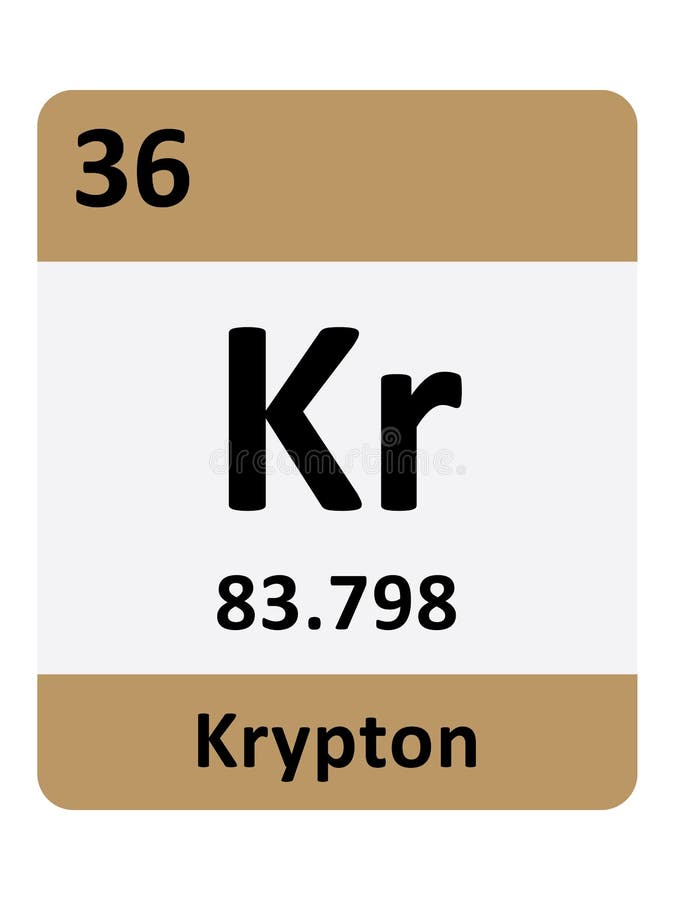 Periodic Table Symbol of Krypton Stock Vector - Illustration of helium ...