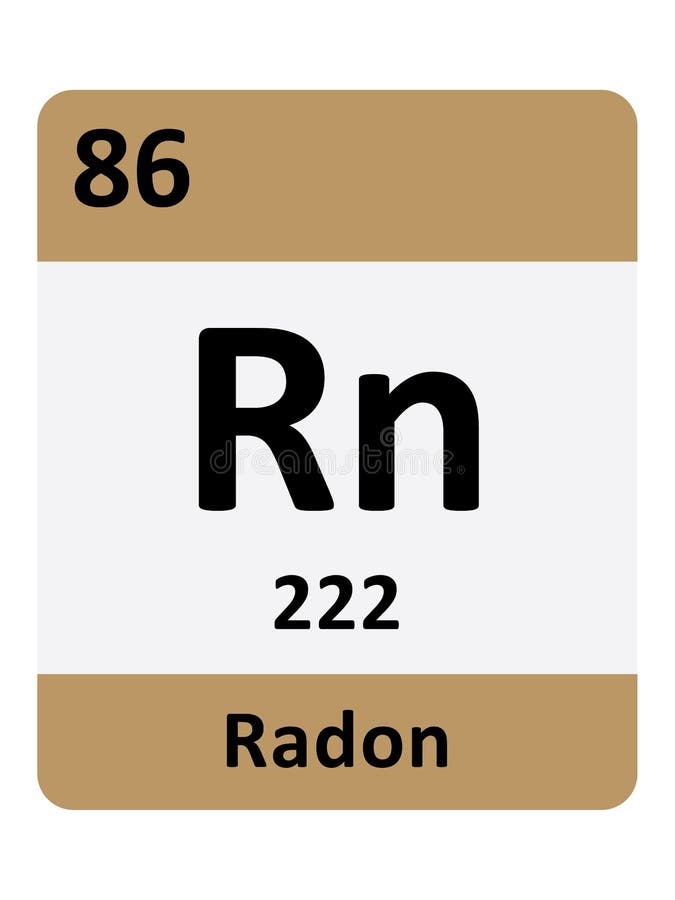 Periodic Table Symbol of Radon Stock Vector - Illustration of hydrogen ...