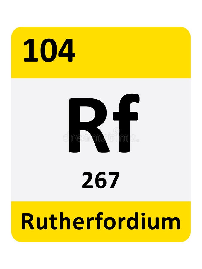Periodic Table Symbol of Rutherfordium Stock Vector - Illustration of ...