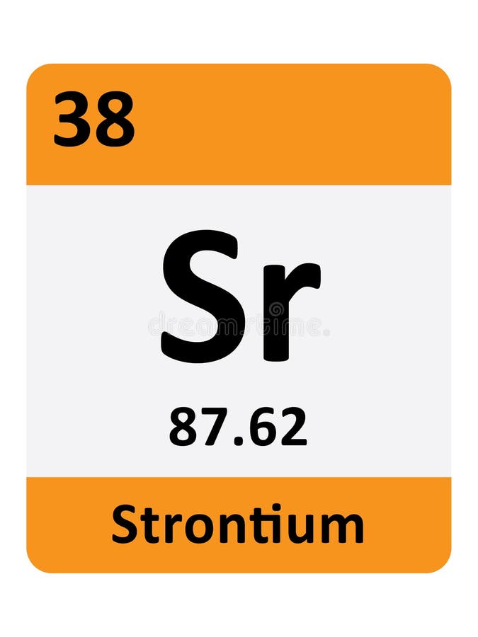 Periodic Table Symbol of Strontium Stock Vector - Illustration of iron ...