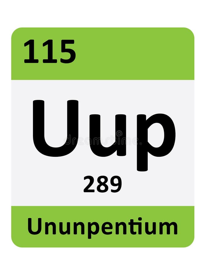 Periodic Table Symbol of Ununpentium Stock Vector - Illustration of ...