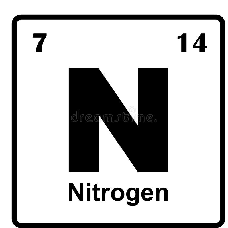 Periodical Nitrogen Element Icon Stock Vector - Illustration of ...