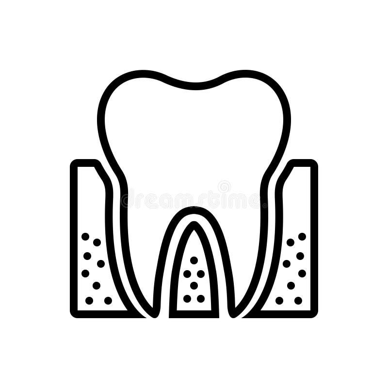 Black Line Icon for Periodontics, Dental and Care Stock Illustration ...