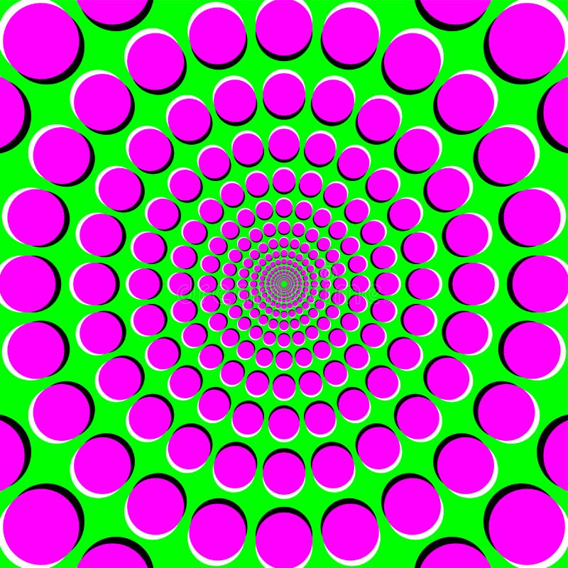 Peripheral Drift Illusion, PDI, a Motion Illusion on Green Background ...