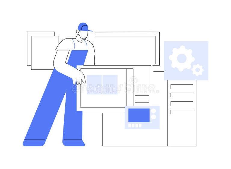 Printer Repair Cartoon Stock Illustrations – 64 Printer Repair Cartoon ...