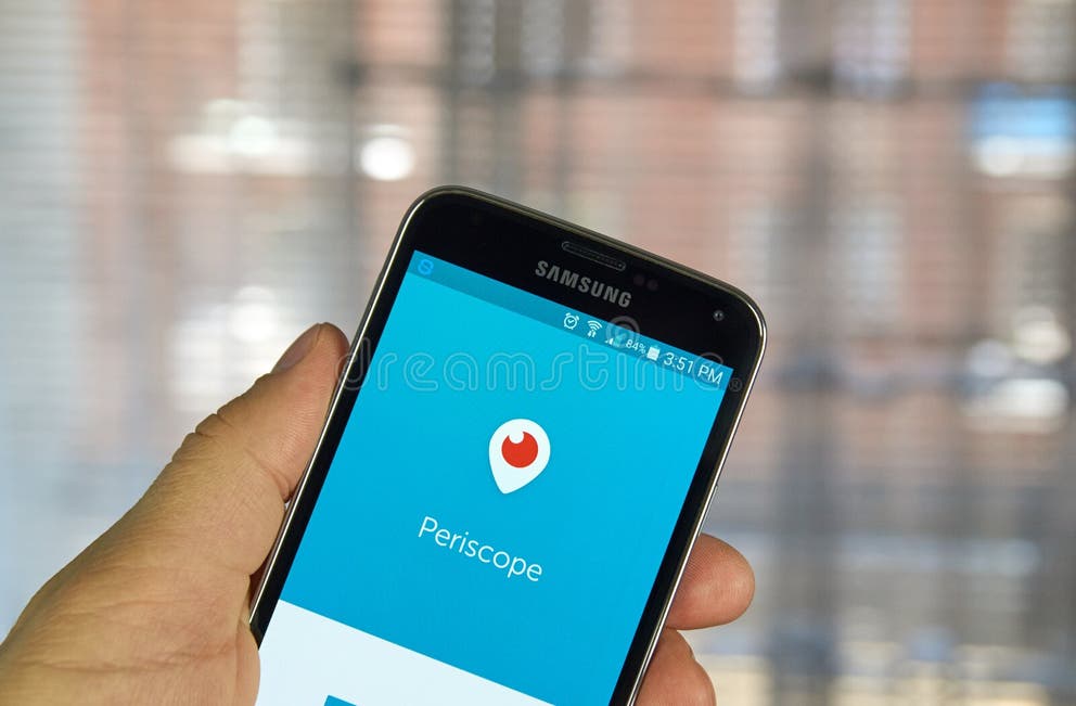Periscope Application on a Cell Phone Editorial Stock Image - Image of ...