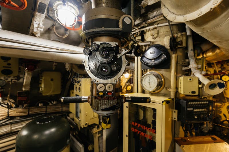 Periscope in Military Diesel Submarine Editorial Photo - Image of tube ...