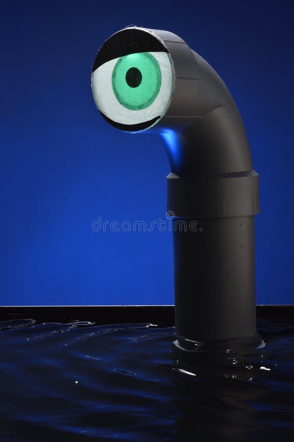 Periscope Peeking Up through Water Surface Stock Image - Image of ...