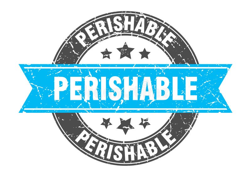 Perishable Round Ribbon Isolated Label. Perishable Sign Stock Vector ...