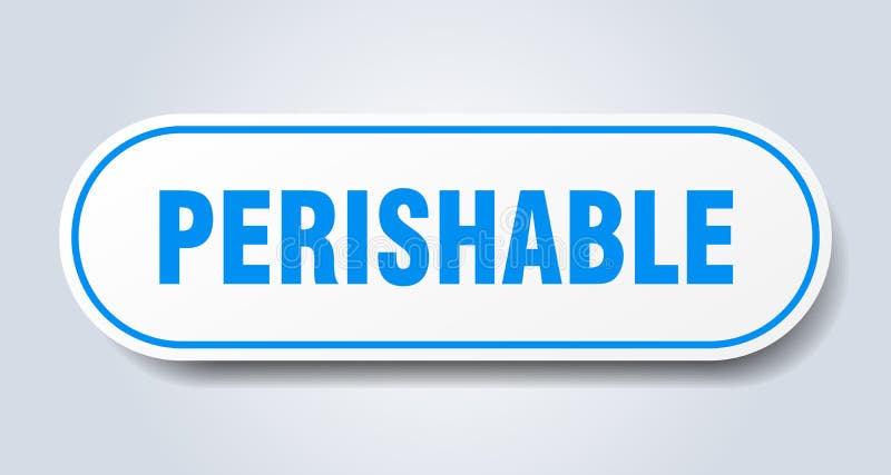 Perishable Sign. Round Ribbon Sticker. Isolated Tag Stock Vector ...