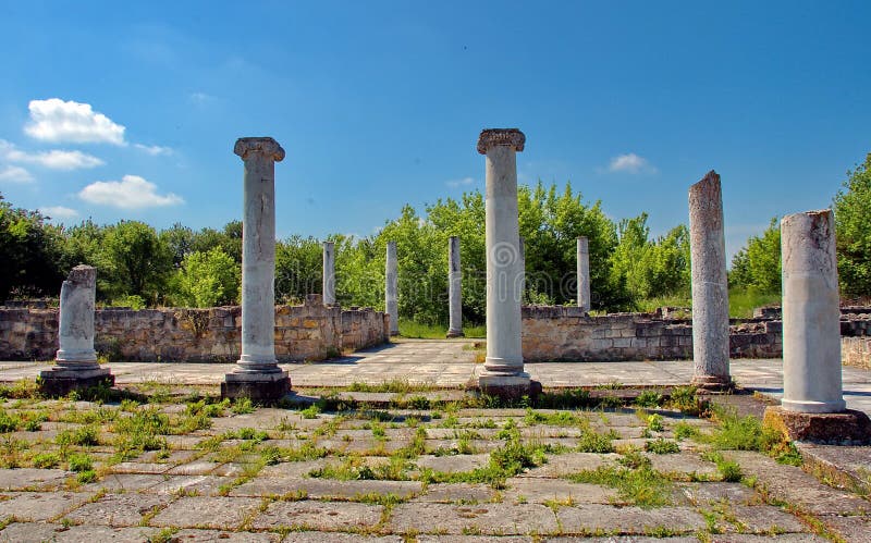 Peristyl Komplex Abritus in Present Town Razgrad Stock Photo - Image of ...