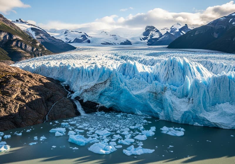 Perito Moreno Glacier in Los Glaciares Stock de ilustración ...
