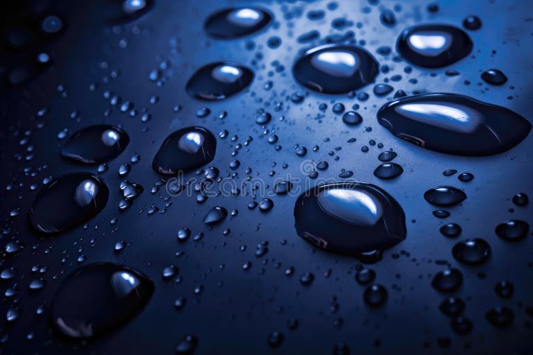 Periwinkle Blue with Drops on Black Gradient Background. Generative AI ...