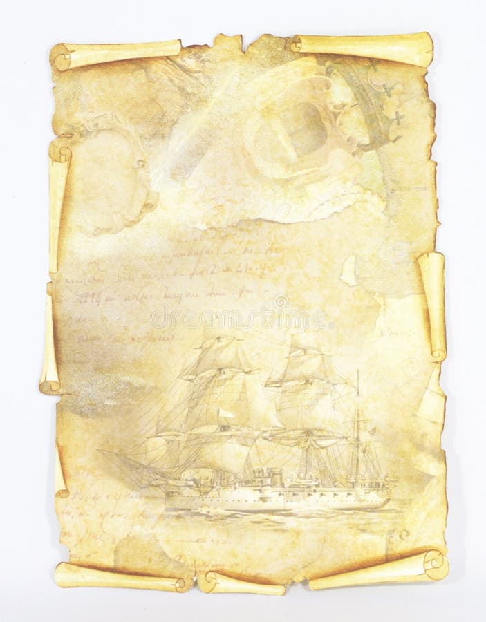 Perkament stock afbeelding. Image of textuur, piraat - 18628071