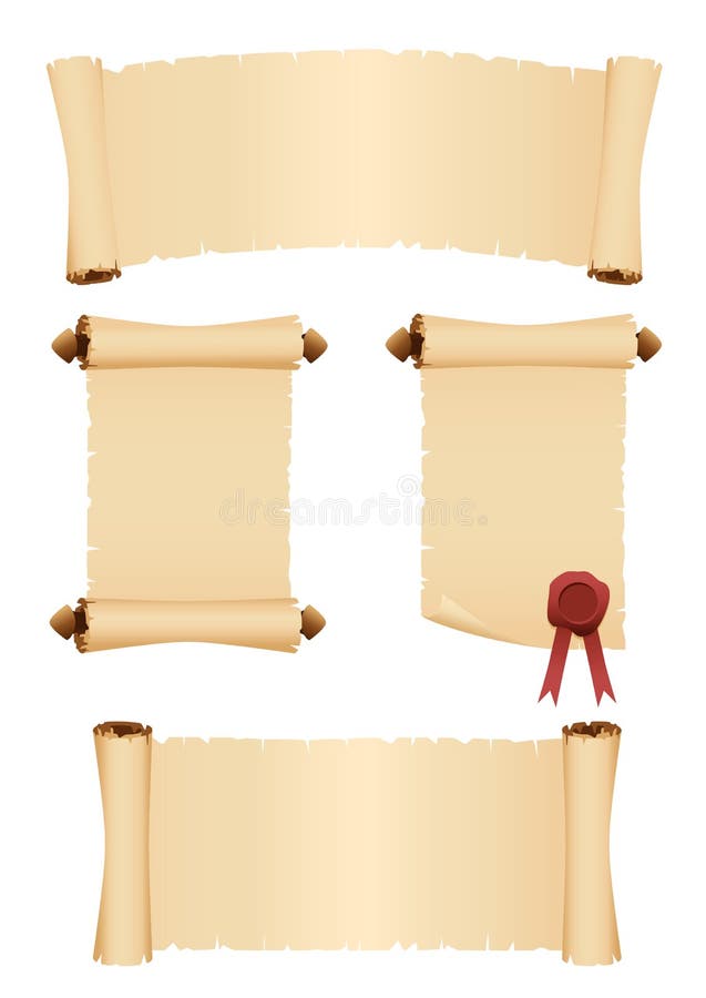 De rol van het perkament vector illustratie. Illustration of gevormd ...