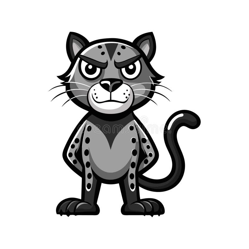 Perky Panther in Comic Drawing Stock Vector - Illustration of comic ...